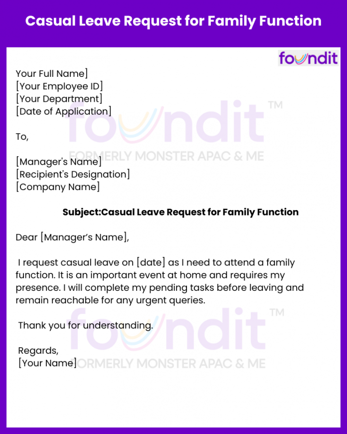 Casual Leave: How To Write A Casual Leave Application in 2026